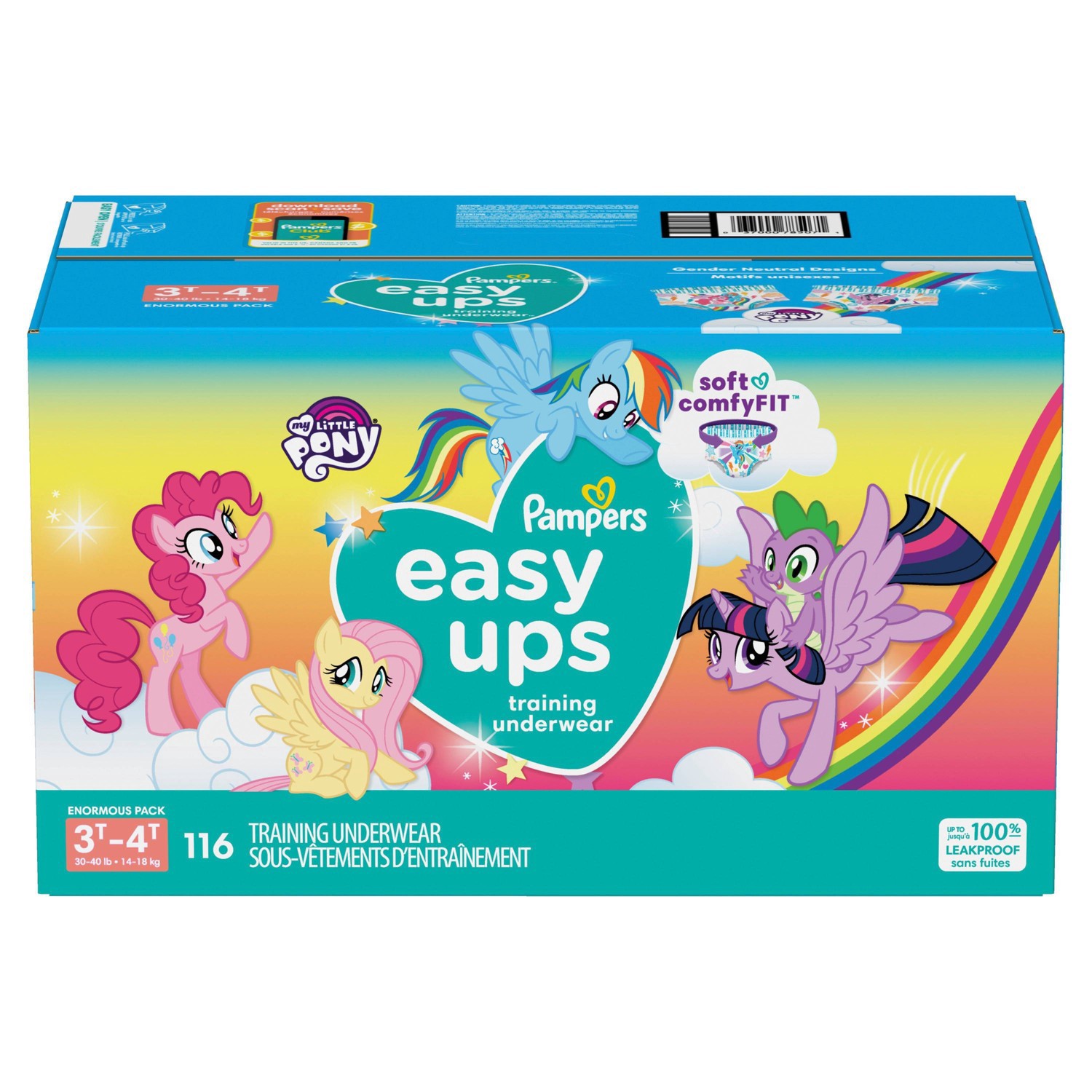 Pampers Easy Ups Girls' My Little Pony Disposable Training Underwear ...