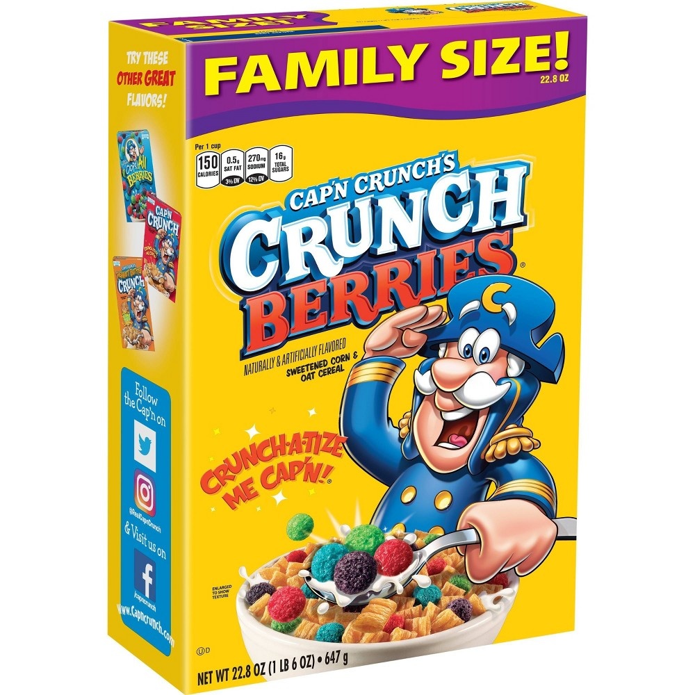 Cap'n Crunch Crunch Berries Breakfast Cereal 22.8 oz | Shipt
