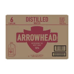 ARROWHEAD Brand Distilled Water, 1-gallon plastic jugs (Pack of 6) 1 g ...
