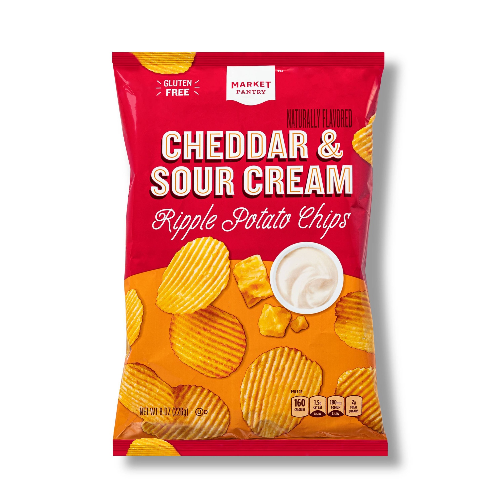 Naturally Flavored Cheddar and Sour Cream Ripple Potato Chips - Market ...