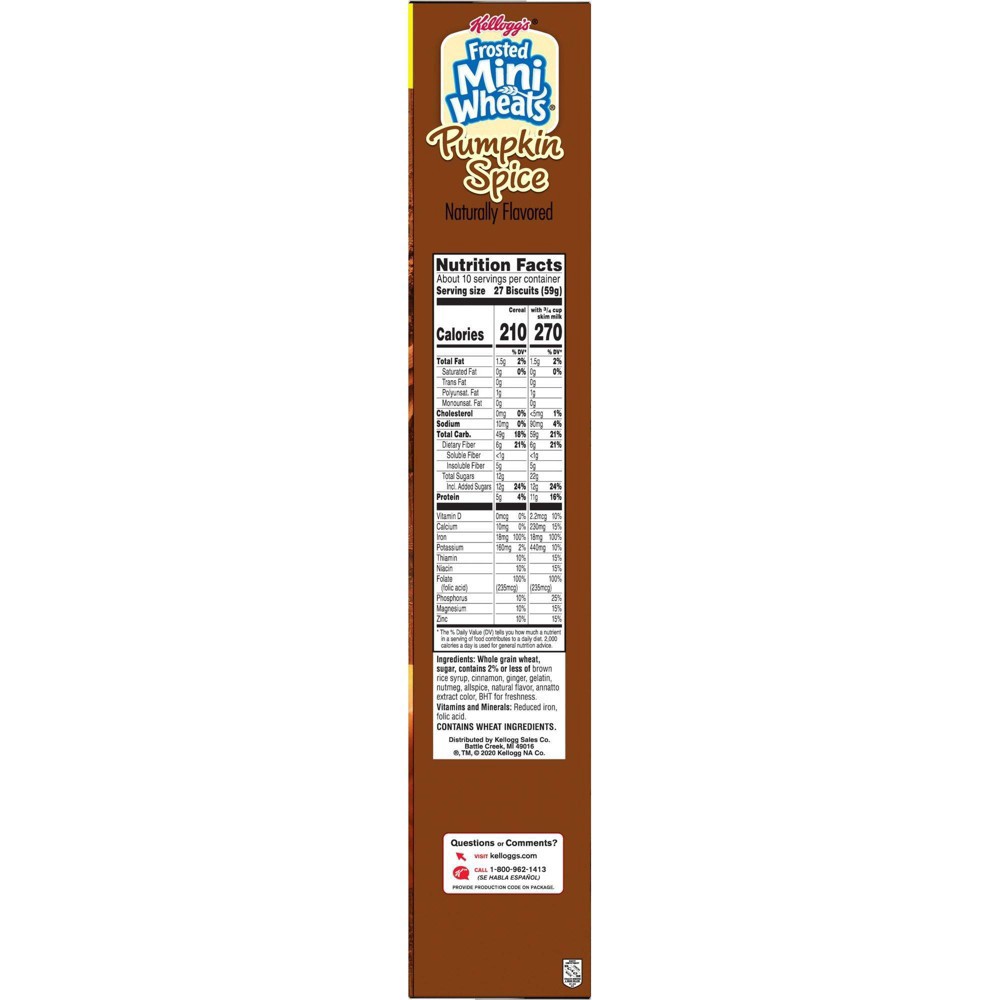 Frosted Mini-Wheats Frosted Mini Wheats Pumpkin Spice Family Size ...