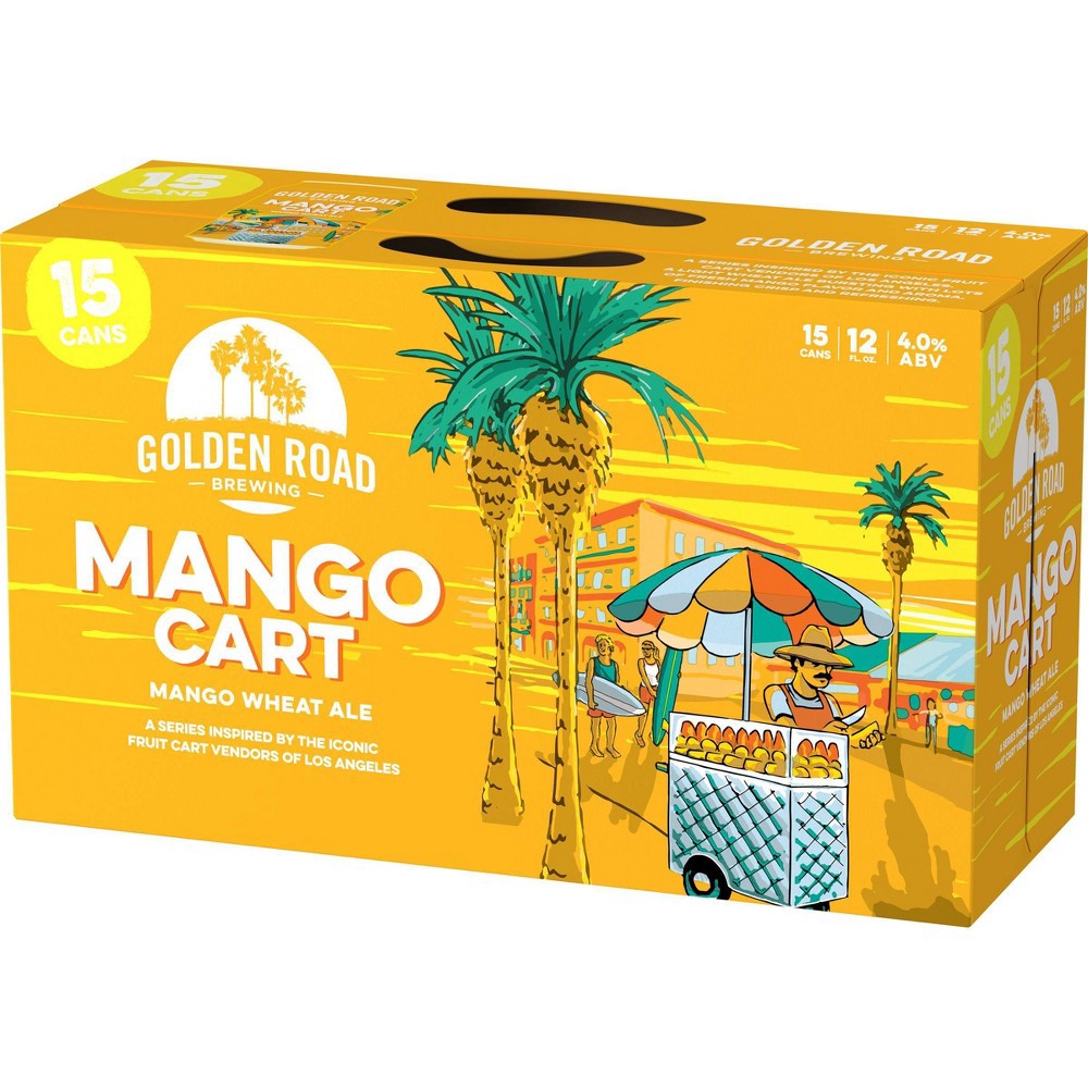 Golden Road Brewing Mango Cart Wheat Ale Craft Beer Beer 15 ct; 12 oz ...