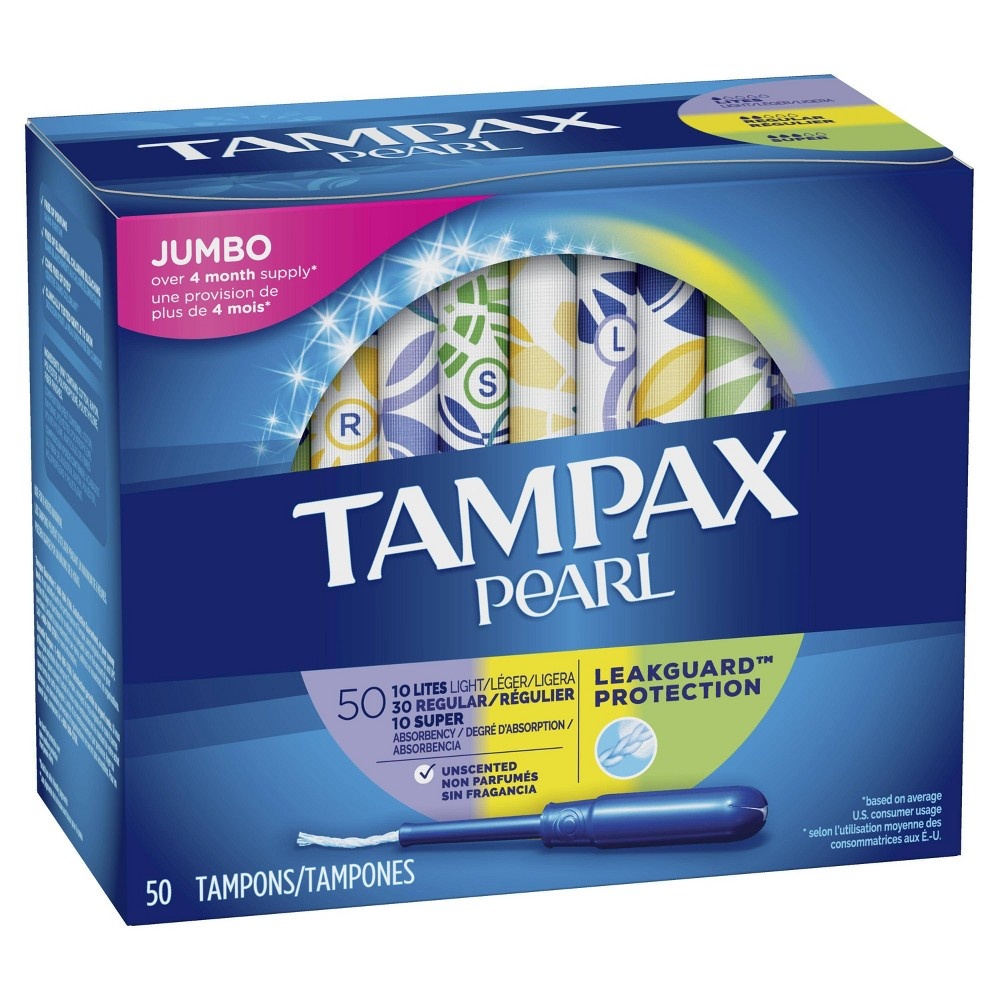 Tampax Pearl Unscented Light/Regular/Super Absorbency Tampons 47 ct | Shipt