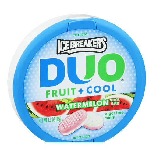 Ice Breakers Duo Sugar Free Fruit & Cool Watermelon Mints 1.3 oz | Shipt