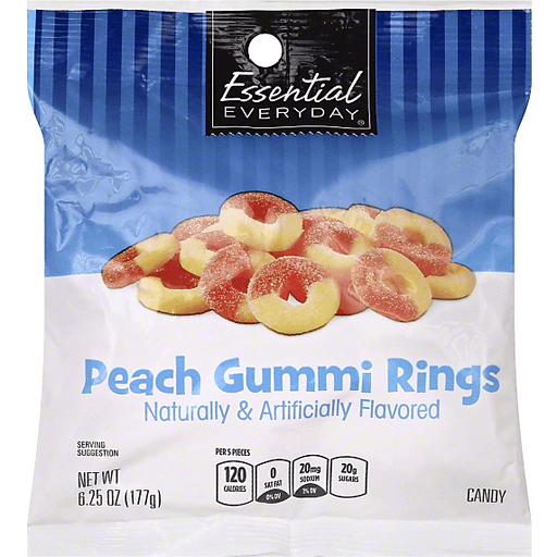 Ee Peach Gummi Rings 6.25 oz | Shipt
