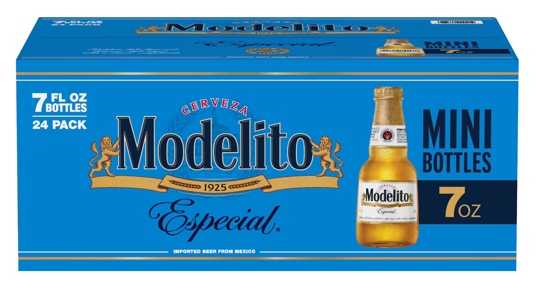 Modelo Modelito Lager Mexican Beer, 24 pk 7 fl oz Mini Bottles, 4.4% ...