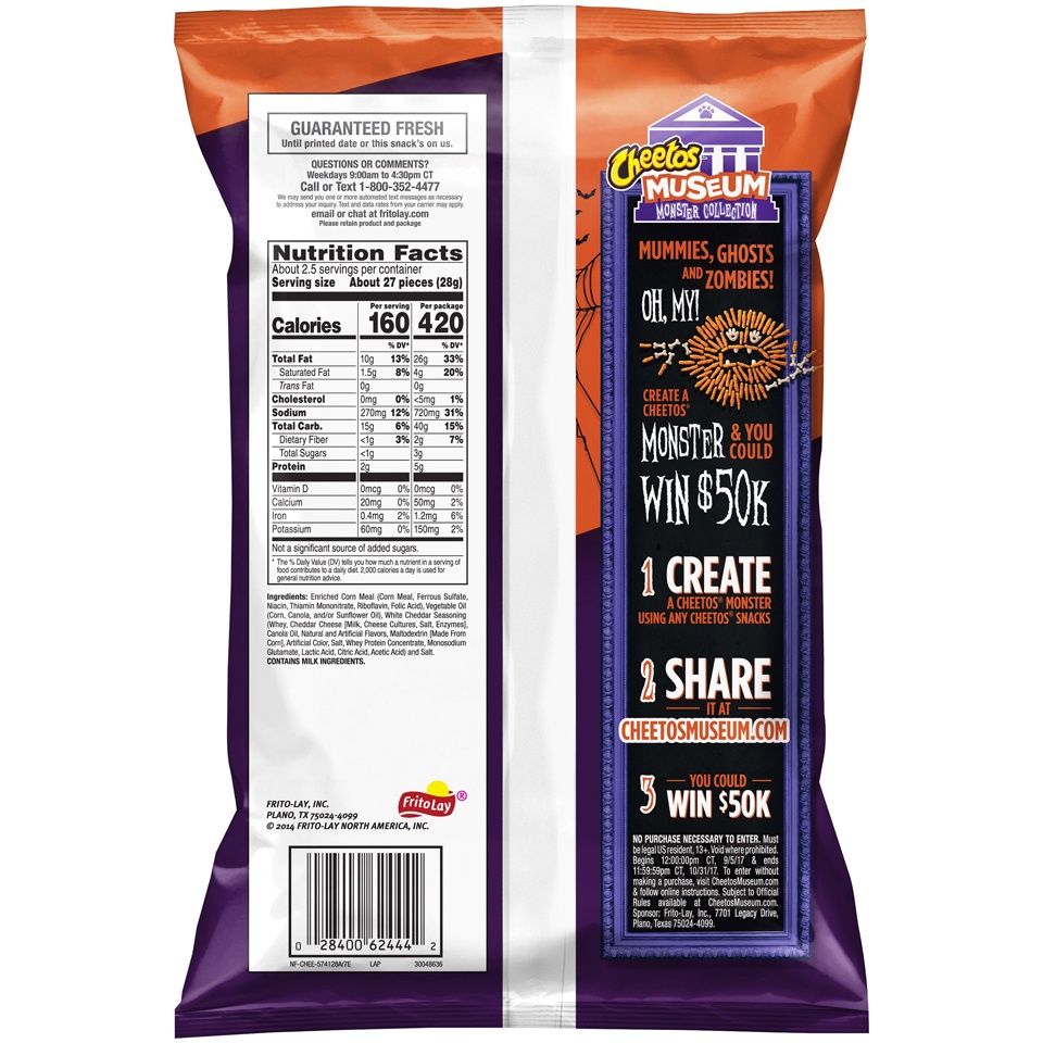 Cheetos Bag Of Bones White Cheddar Cheese Snacks 2.62 oz | Shipt