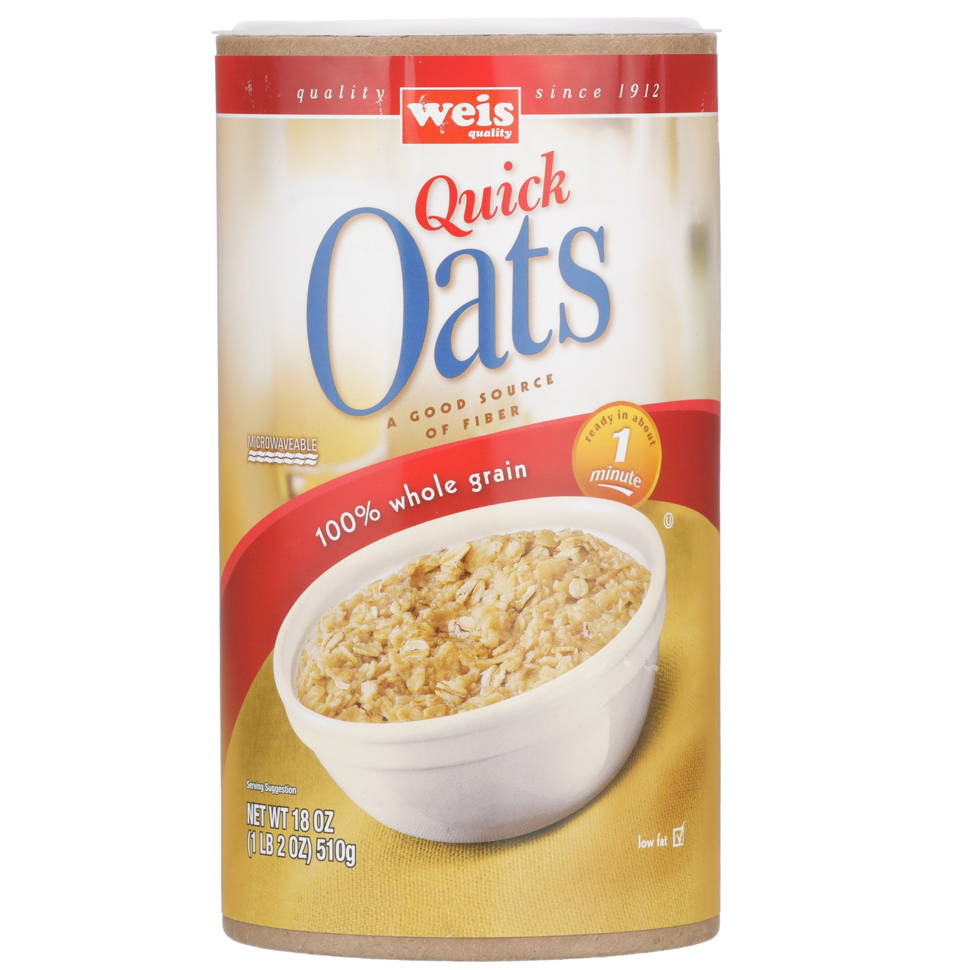 Weis Quality 100% Whole Grain Quick Oats 18 oz | Shipt