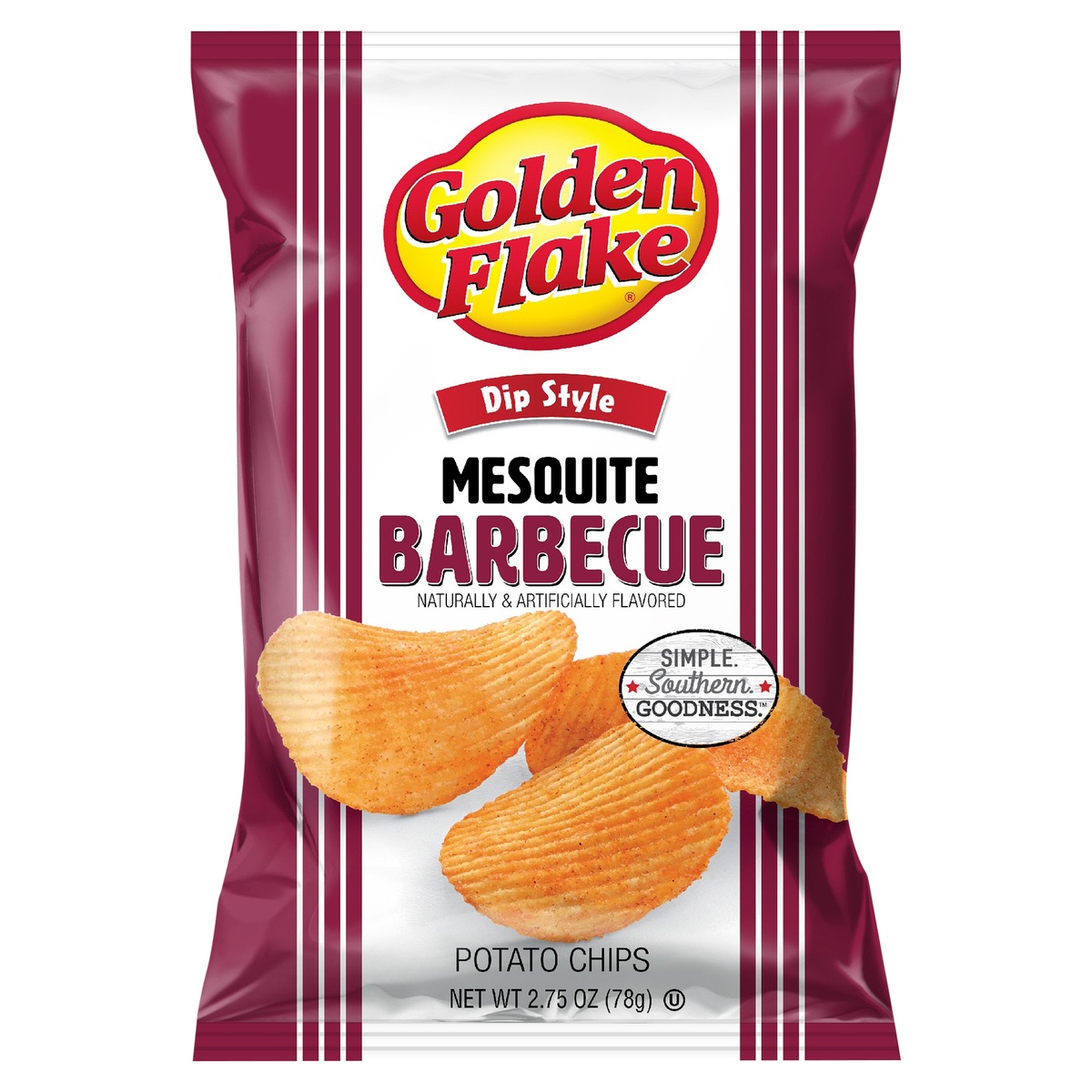 Golden Flake 2.75 oz Golden Flake Dip Style Mesquite Barbecue Potato ...