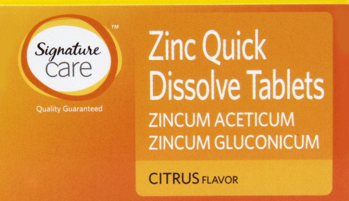 Signature Zinc, Quick Dissolve Tablets, Citrus Flavor 25 ct | Shipt