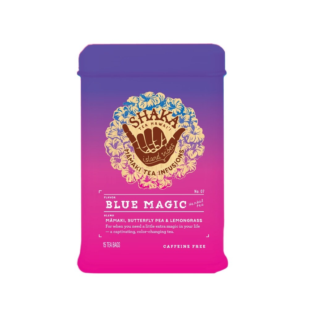 Shaka Tea Caffeine Free Mamaki Butterfly Pea & Lemongrass Blend Blue ...