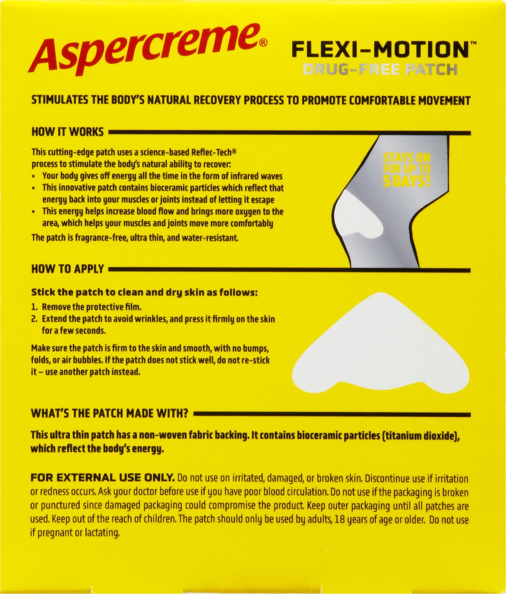 Aspercreme Flexi-Motion Drug-Free Knee Patch 6 ct | Shipt