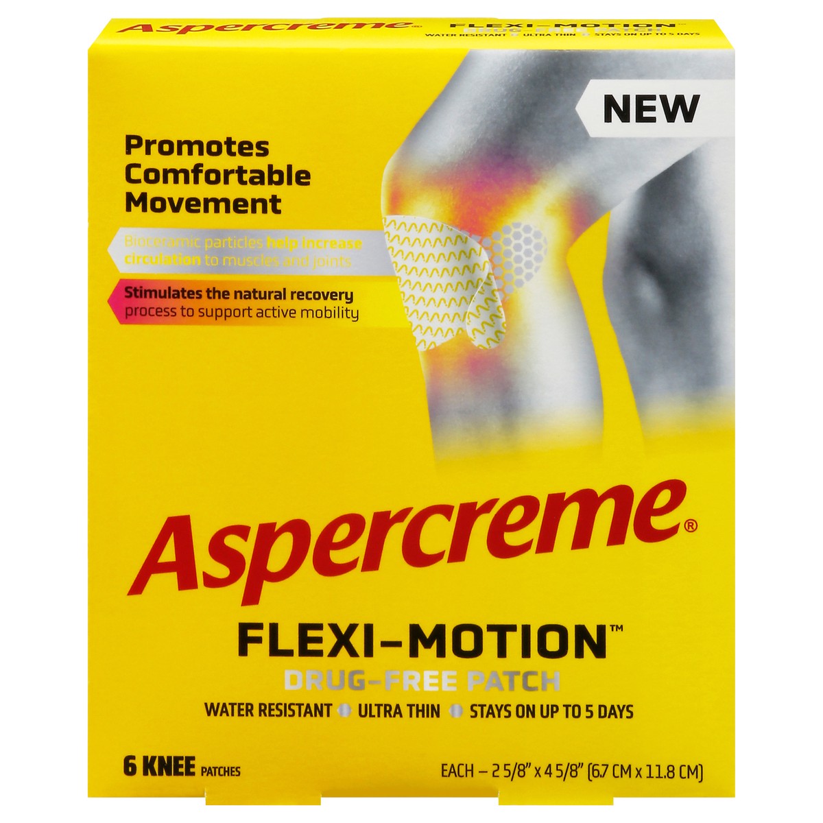 Aspercreme Flexi-Motion Drug-Free Knee Patch 6 ct | Shipt
