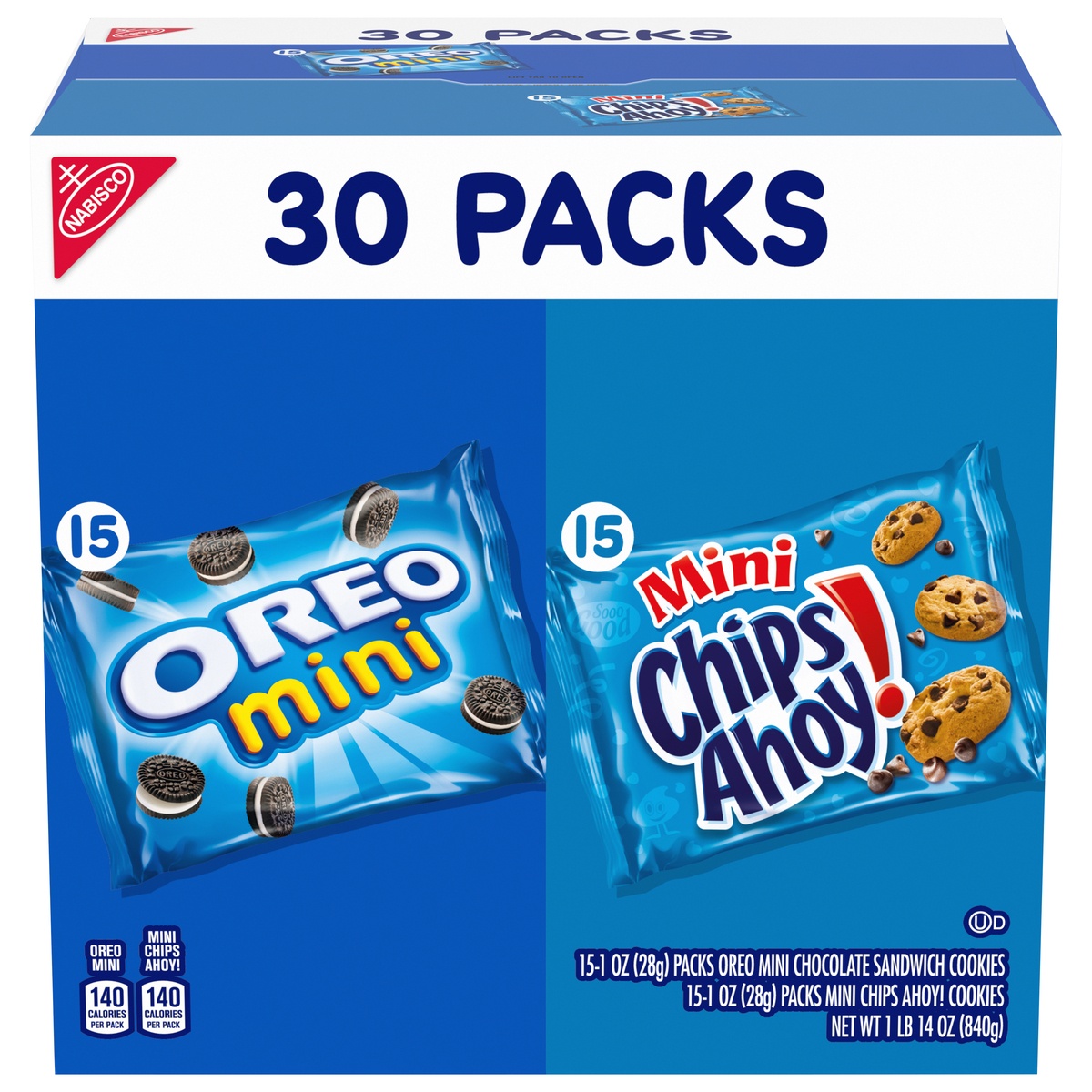 Mondelez 30 Pack Mini Oreo/Chips Ahoy! Cookies 30 - 1 oz Pack 30 ct | Shipt