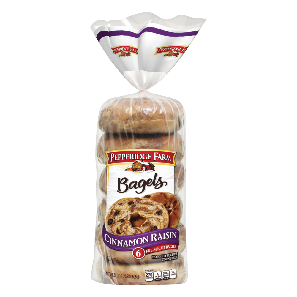 Pepperidge Farm Fresh Bakery Cinnamon Raisin Presliced Bagels 21 oz | Shipt