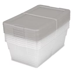 Sterilite Shoe Box with Blue Lid - Room Essentials 5 ct; 6 qt | Shipt