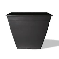 Style Selections Square 13.11-in W x 13.11-in L x 10.71-in H Black ...