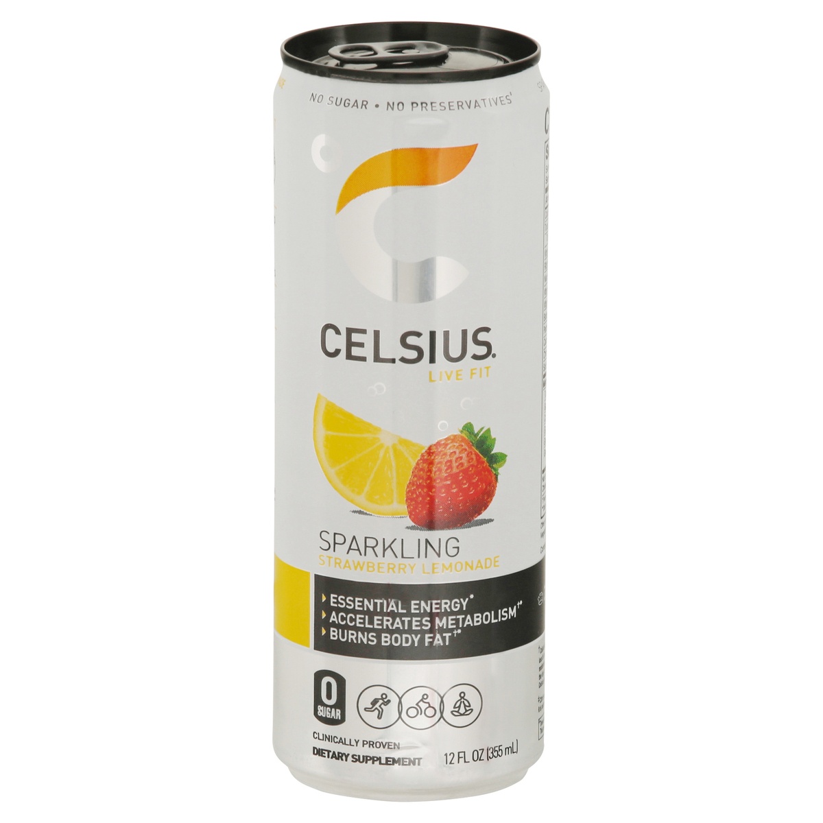 CELSIUS Sparkling Strawberry Lemonade Energy Drink - 12 fl oz Can 12 fl ...