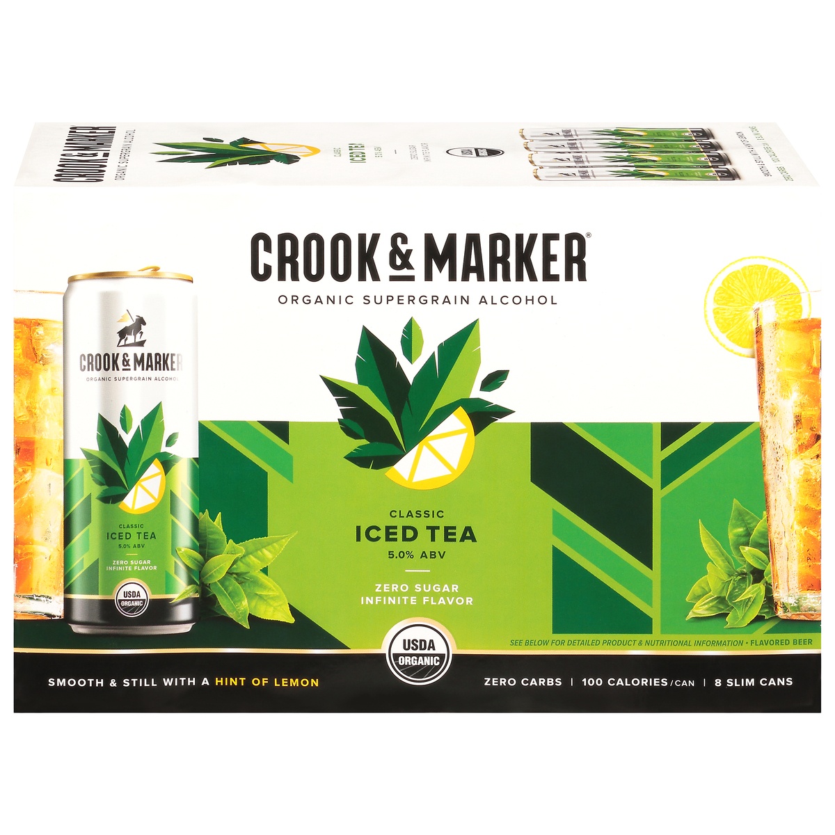 Crook & Marker Classic Iced Tea Beer 8 - 11.5 fl oz Cans 8 ct | Shipt