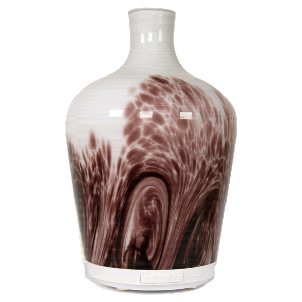 Fusion Plum Swirl Art Glass Ultrasonic Essential Oil Diffuser 250 ml ...