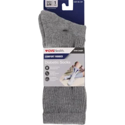 Cvs Health Light Compression Socks Over-The-Calf Unisex, S/m, 1 Pr 1 ct ...