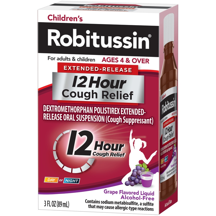 Robitussin Children's Grape Flavor 12 Hour Extended-release Cough ...
