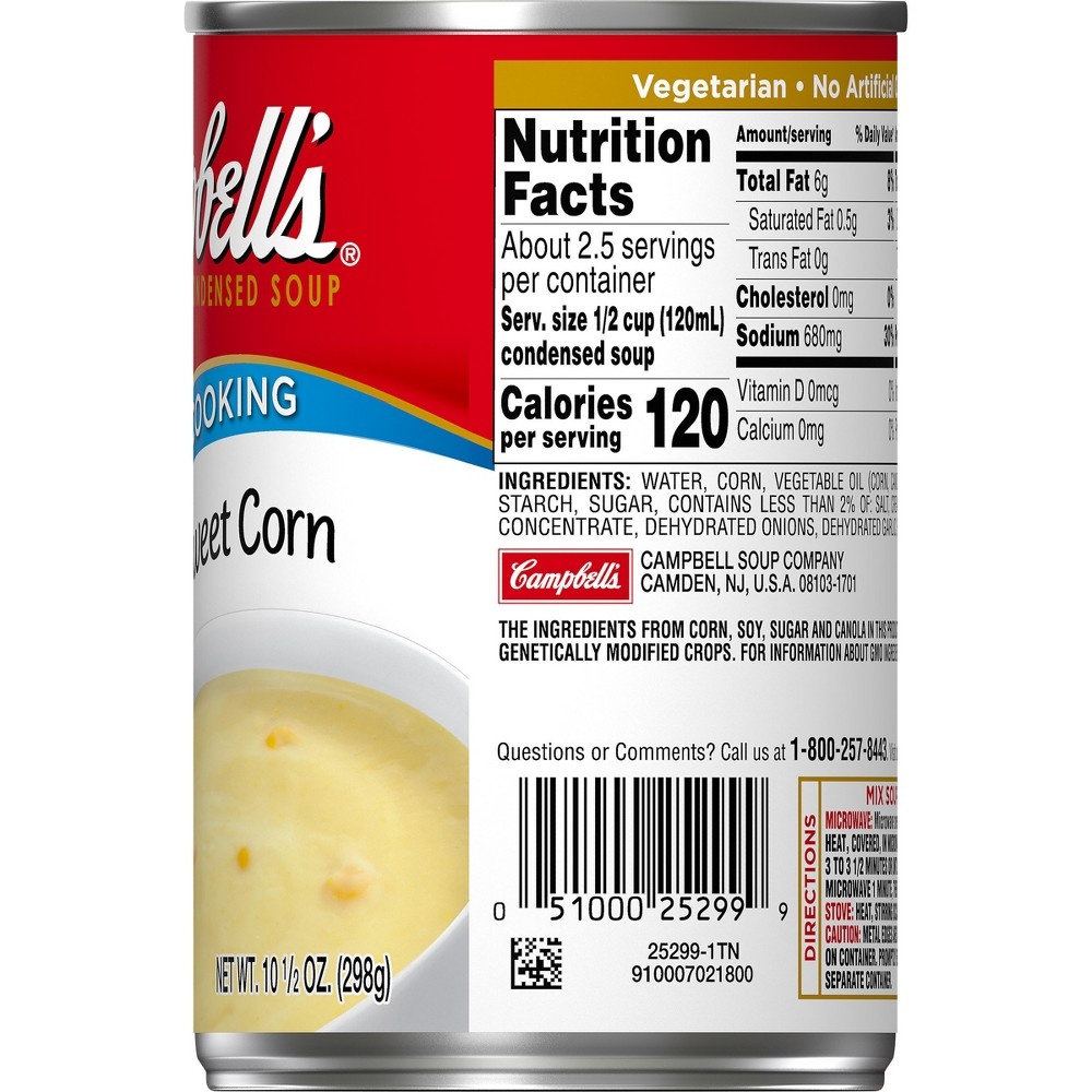 Campbell's Cream Of Sweet Corn Soup 10.5 oz | Shipt