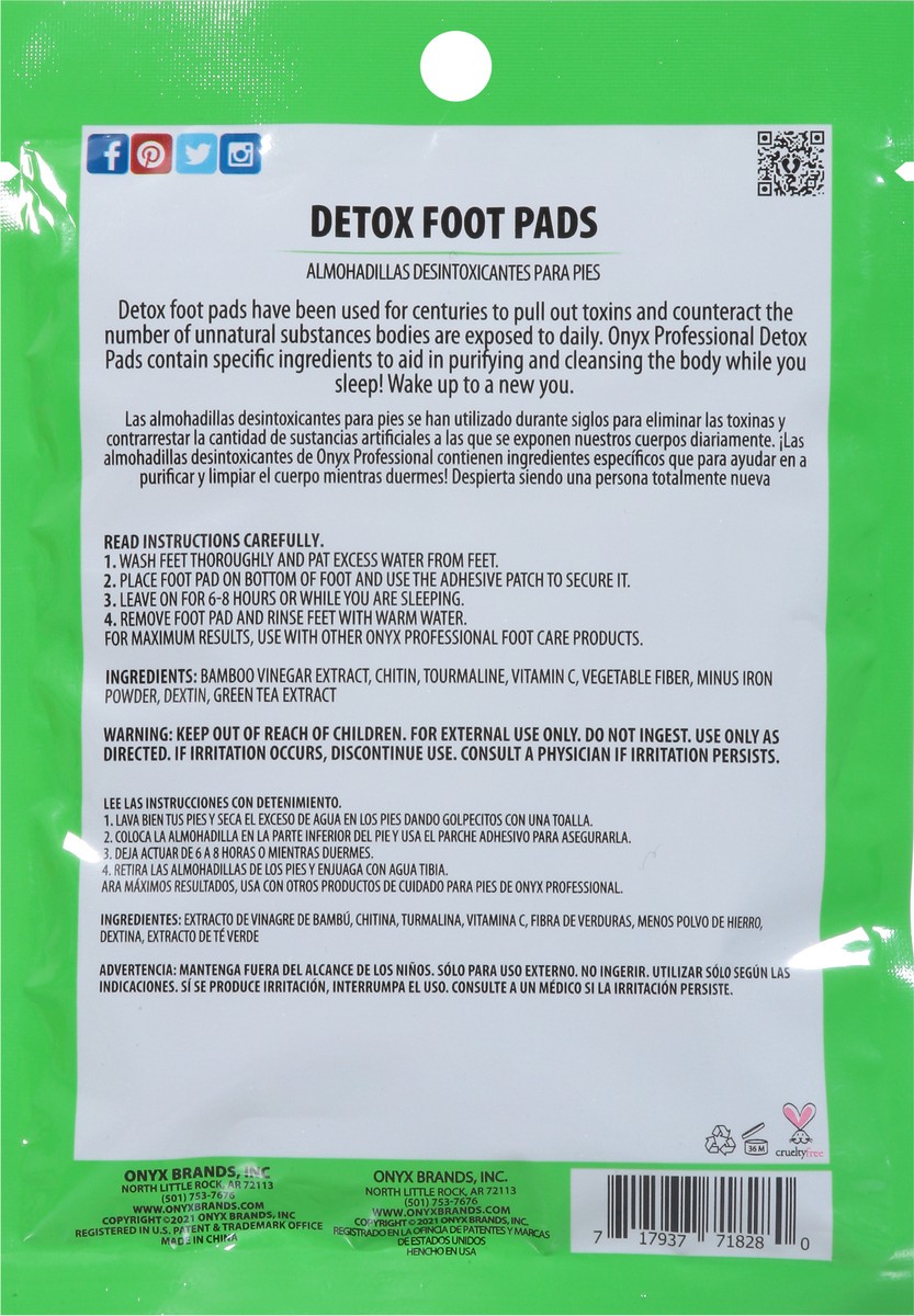 Onyx Professional Detox Foot Pads 2 ea 2 ct | Shipt