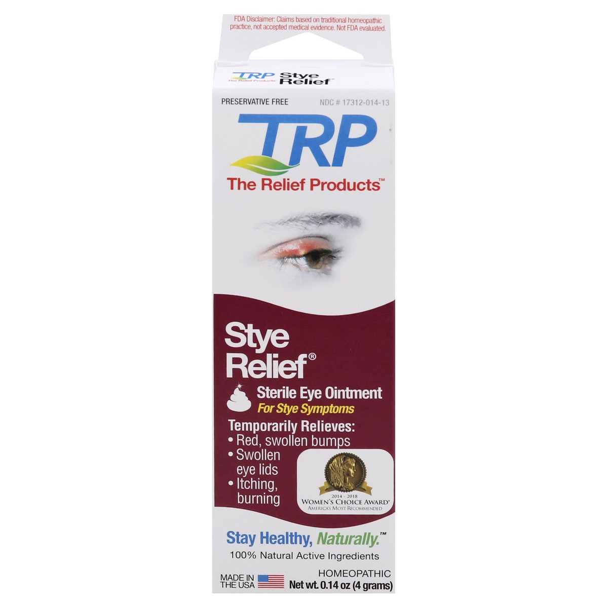 TRP Stye Relief Homeopathic Sterile Eye Ointment 0.14 oz 0.14 oz | Shipt