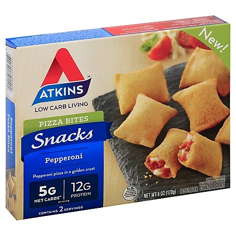 Atkins Bite Sized Pepperoni Pizza In A Golden Crust 6 oz | shipt