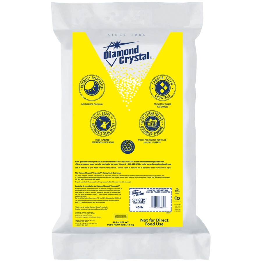 Diamond Crystal Sun Gems Supersoft Water Softener Salt 40 lb | Shipt