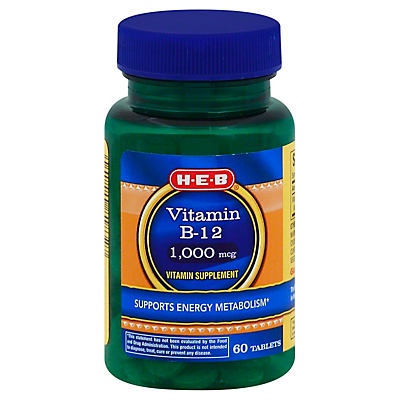 H-E-B Vitamin B-12 1000 mcg Tablets 60 ct | Shipt