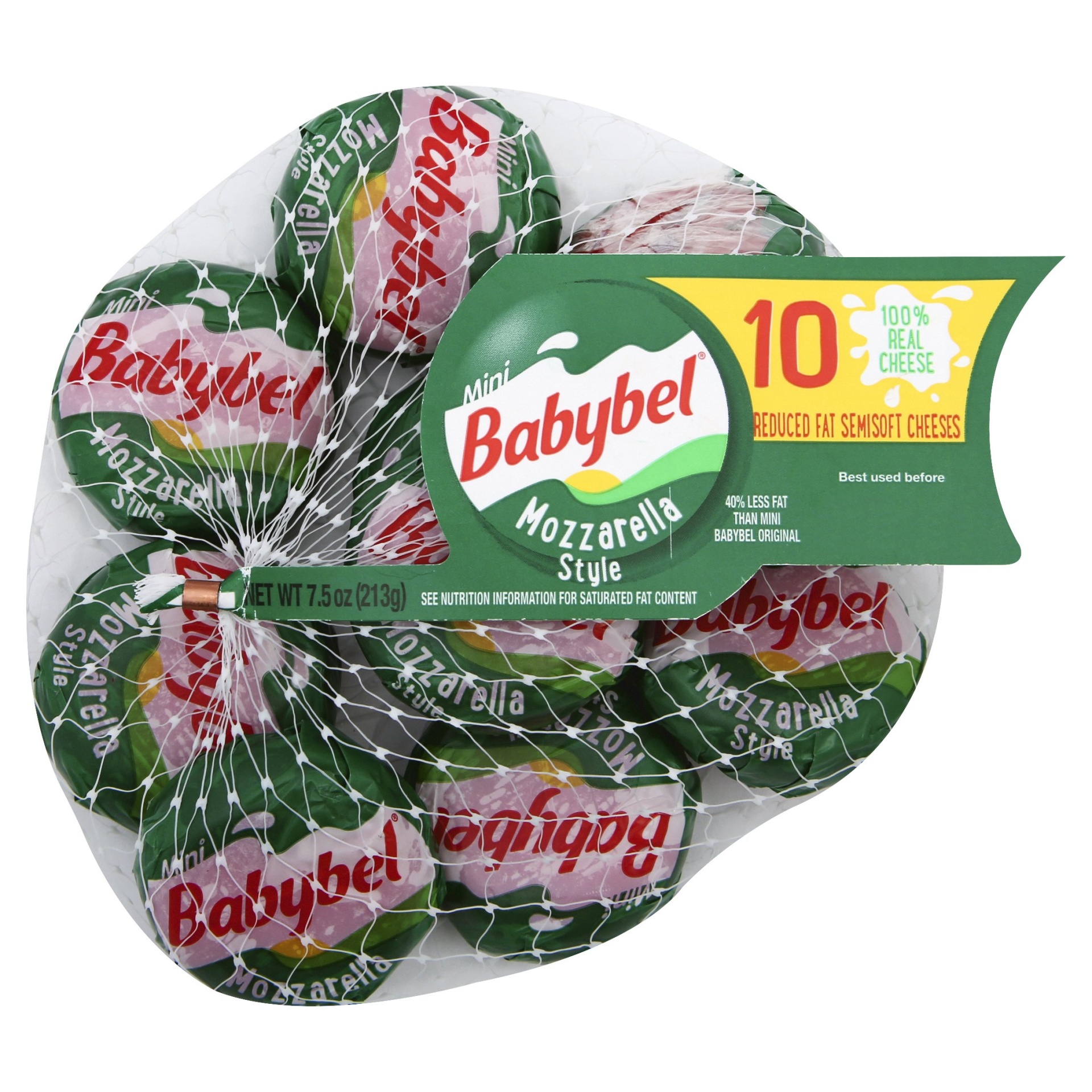 Babybel Mini Mozzarella Style Reduced Fat Semisoft Cheeses 10 ct; 7.5 ...