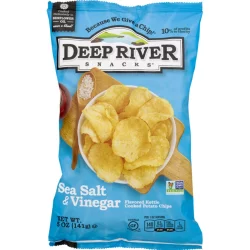 Deep River Sea Salt & Vinegar Kettle Chips 5 oz | shipt
