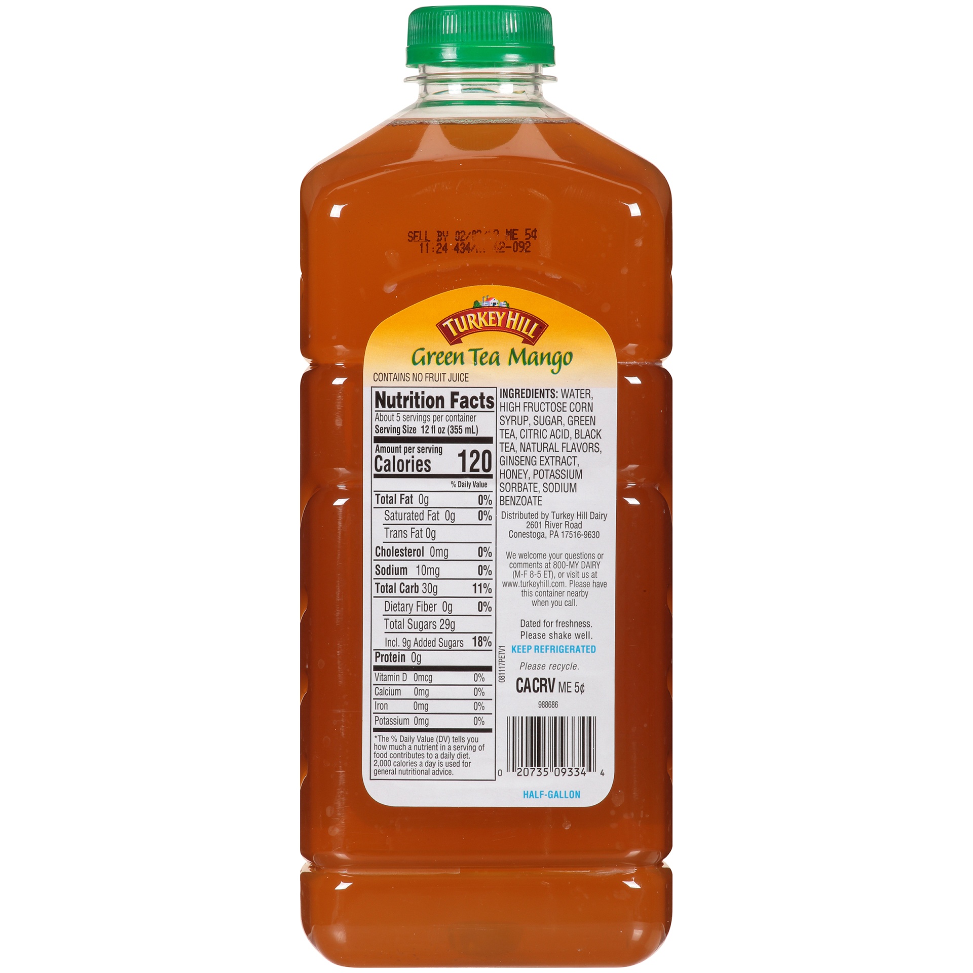 Turkey Hill Green Tea with Ginseng and Honey Mango 64 fl oz | Shipt