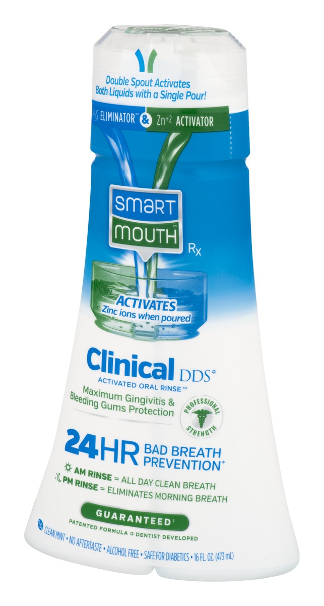Smart Mouth Advanced Clinical Formula Fresh Mint Activated Mouthwash 16 ...