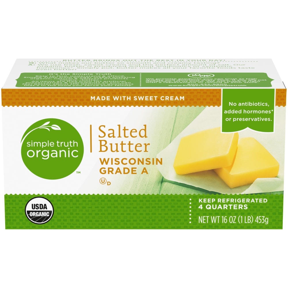 Simple Truth Organic Lightly Salted Butter Quarters 16 oz | Shipt
