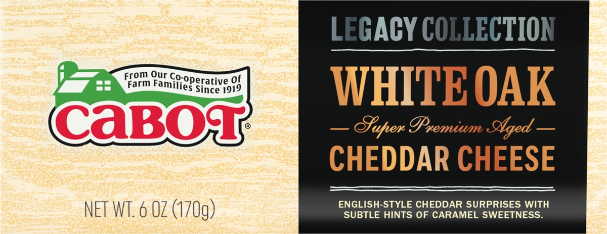 Cabot Legacy Collection Super Premium Aged White Oak Cheddar Cheese 6 ...