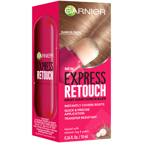 Garnier Express Retouch Gray Hair Concealer, Instant Gray Coverage ...