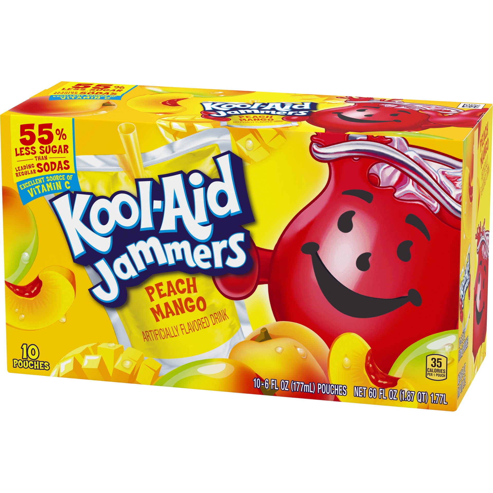 Kool-Aid Jammers Peach Mango Artificially Flavored Soft Drink 60 fl oz ...
