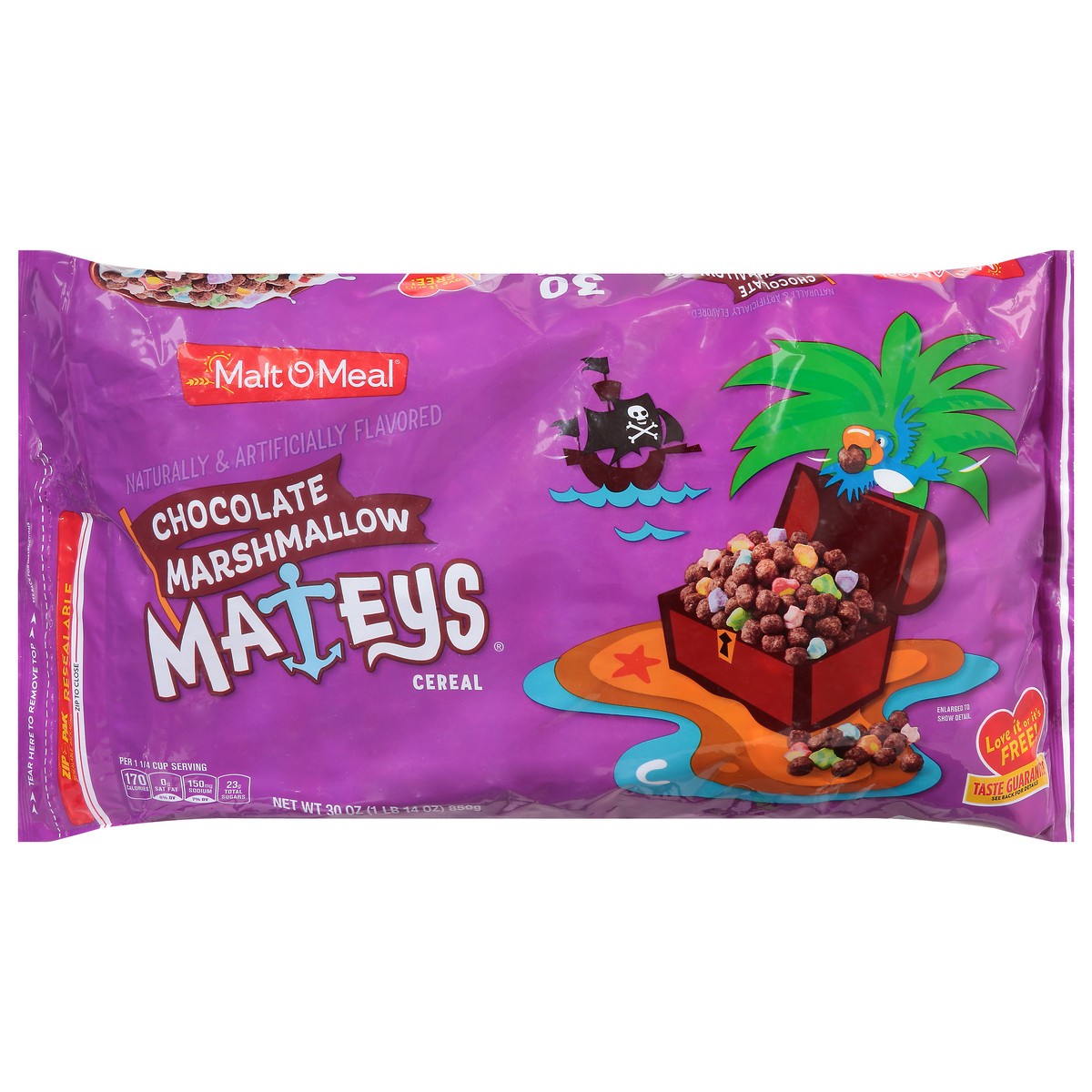 Malt-O-Meal Chocolate Marshmallow Mateys Kids Breakfast Cereal, Family ...