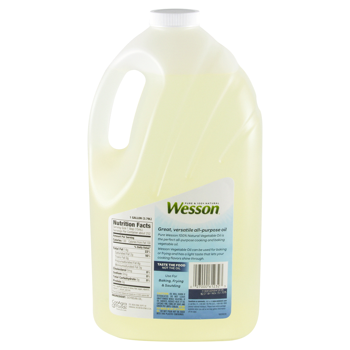Wesson Vegetable Oil Label