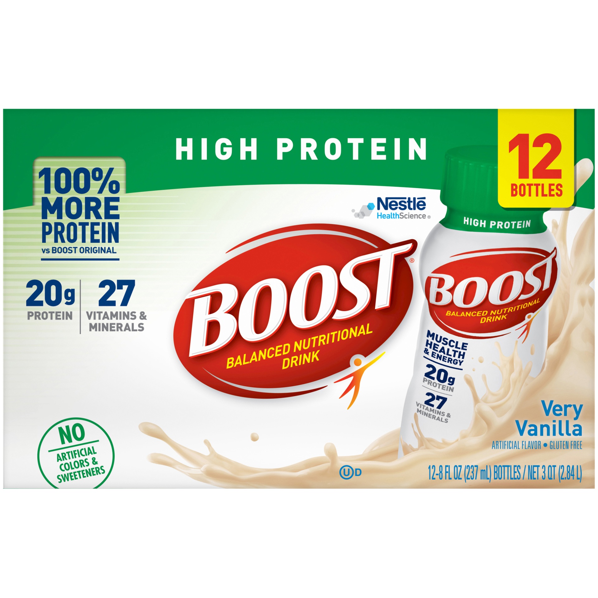 Boost High Protein Nutrition Shake Vanilla 12 ct; 8 fl oz | Shipt