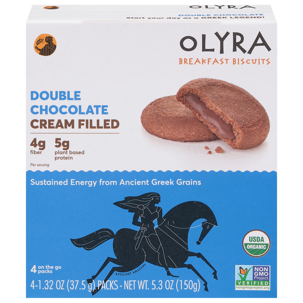 Olyra Cream Filled Double Chocolate Breakfast Biscuits 4 - 1.32 oz ...
