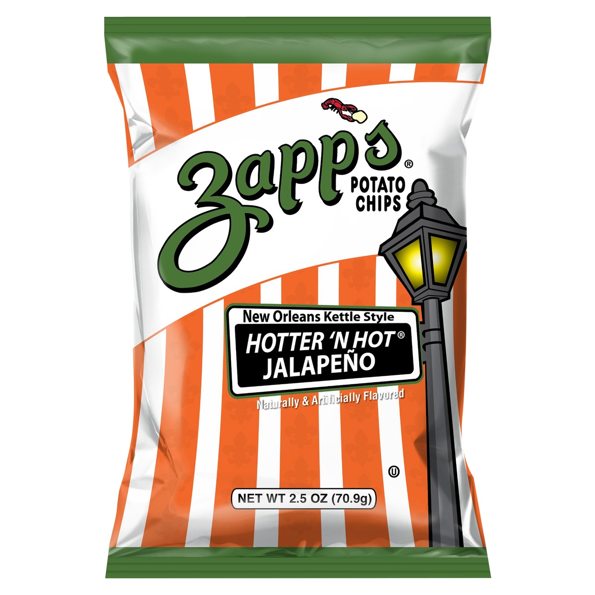 Zapp's 2.5 oz Zapp's Hotter 'N Hot Jalapeño New Orleans Kettle Style ...