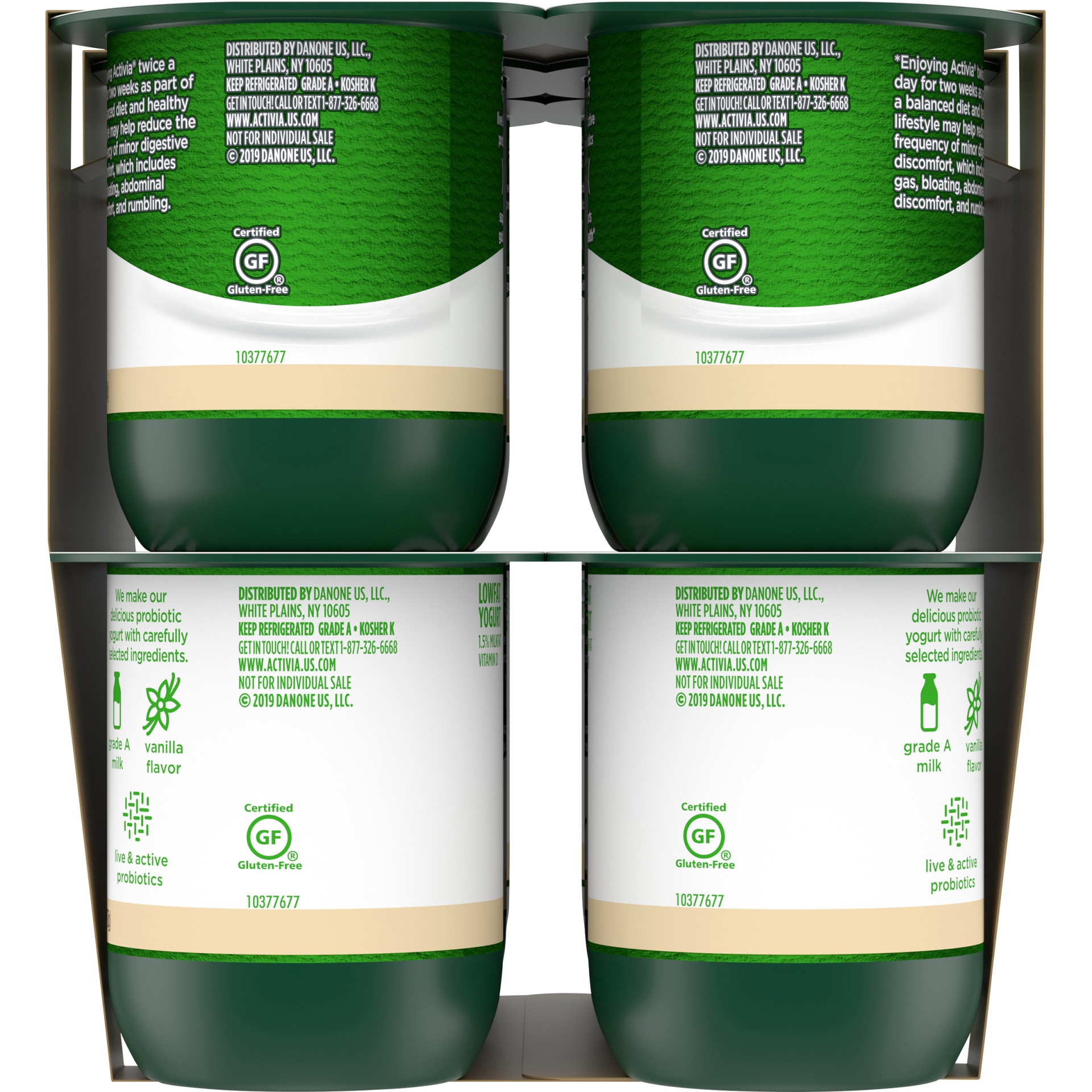 Activia Low Fat Probiotic Vanilla Yogurt Cups 4 oz | Shipt