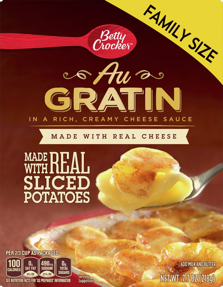 Betty Crocker Au Gratin Potatoes, Made with Real Cheese, 7.7 oz 7.7 oz ...