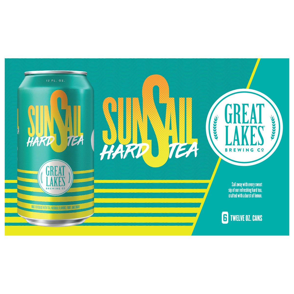 Great Lakes Brewing Co. Great Lakes SunSail Hard Tea 6 pack 12oz Can 6 ...