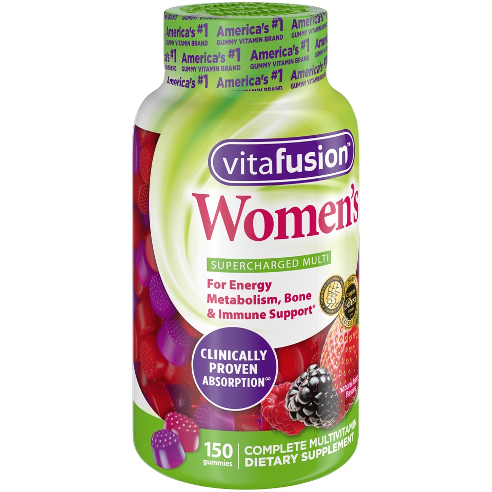 vitafusion Women's Multivitamin Dietary Supplement Gummies - Berry 150 ...