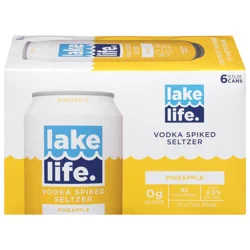 Lake Life Vodka Spiked Seltzer, Pineapple 6 ct; 12 oz | shipt